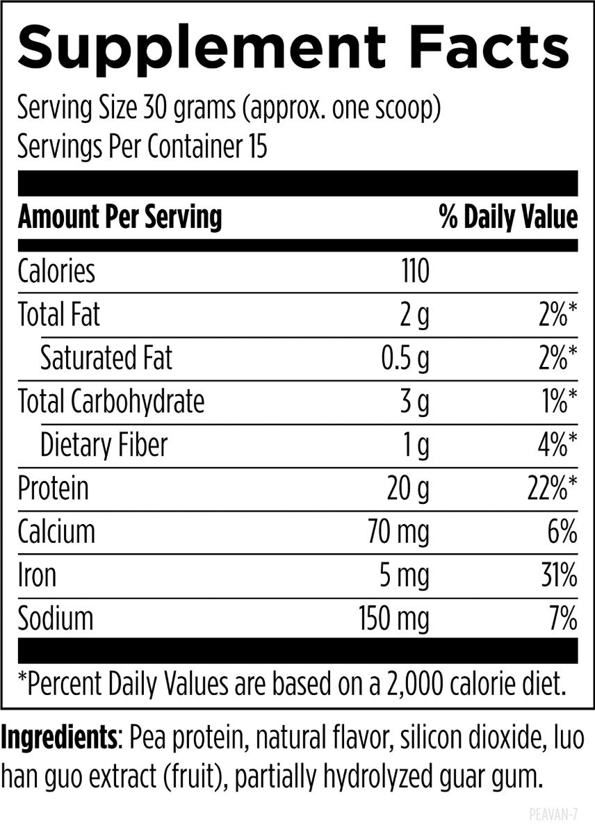 Pure Pea Organic Protein 20G – QuantumBioNutrients